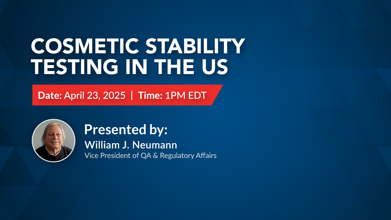 Cosmetic Stability Testing Webinar